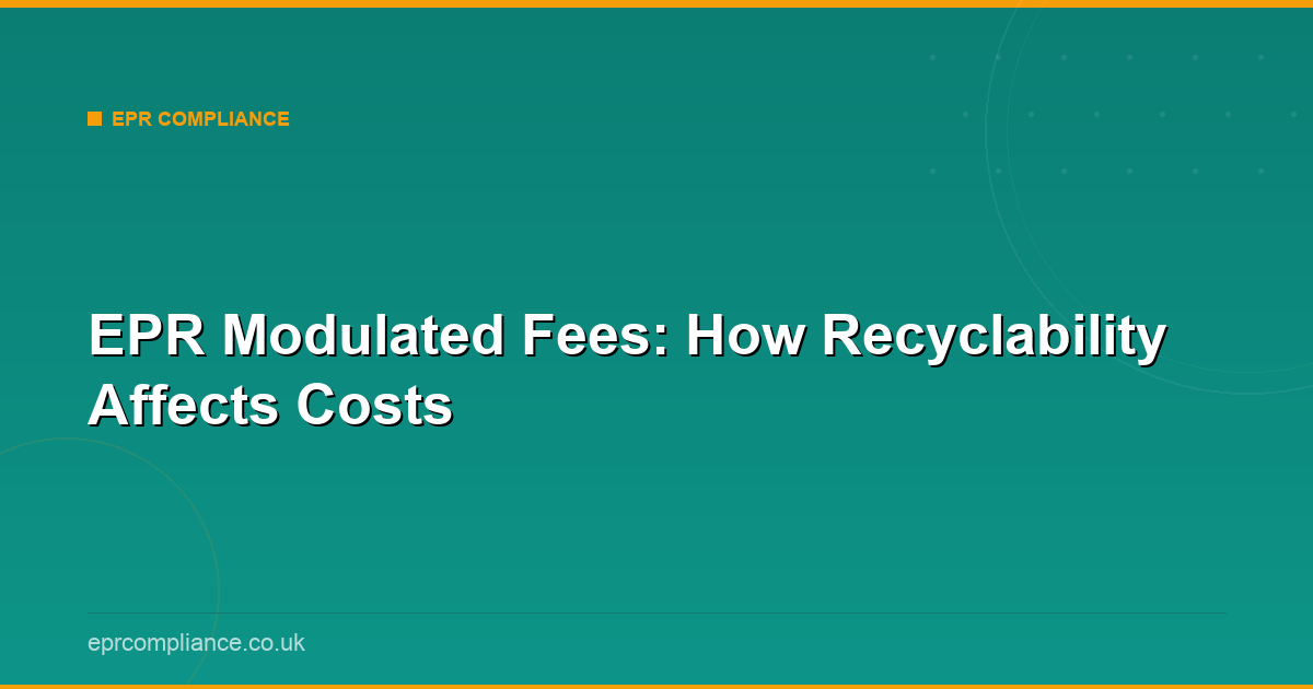EPR Modulated Fees: How Recyclability Affects Costs